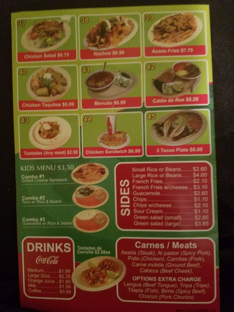 Taqueria Express Menu - Authentic Tacos More in Oklahoma City